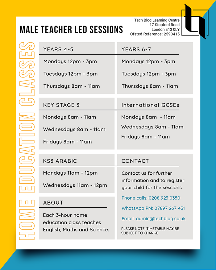 Home Ed Timetables – TechBloq